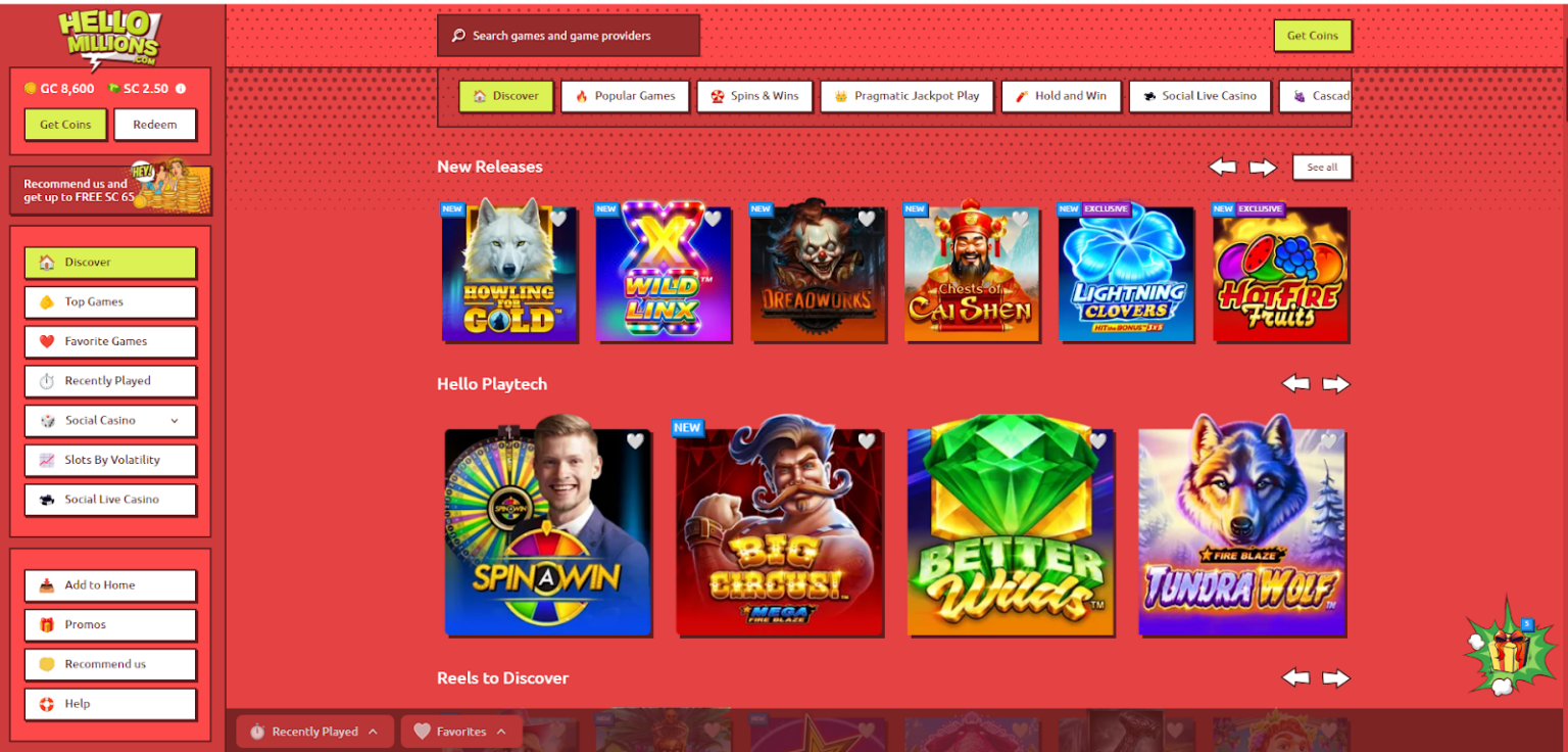 Hello Millions Casino Review 2025 - Get 15,000 GC